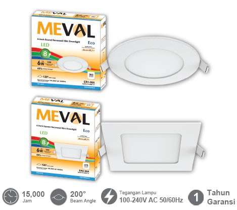 LED Slim Downlight ECO - Recessed Inbow - MEVAL Indonesia